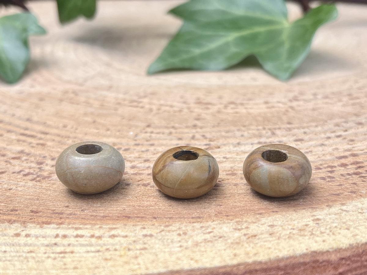Wood Effect Dreadlock Beads Set of 3 - 5mm Hole Size – Hippy Happy ...