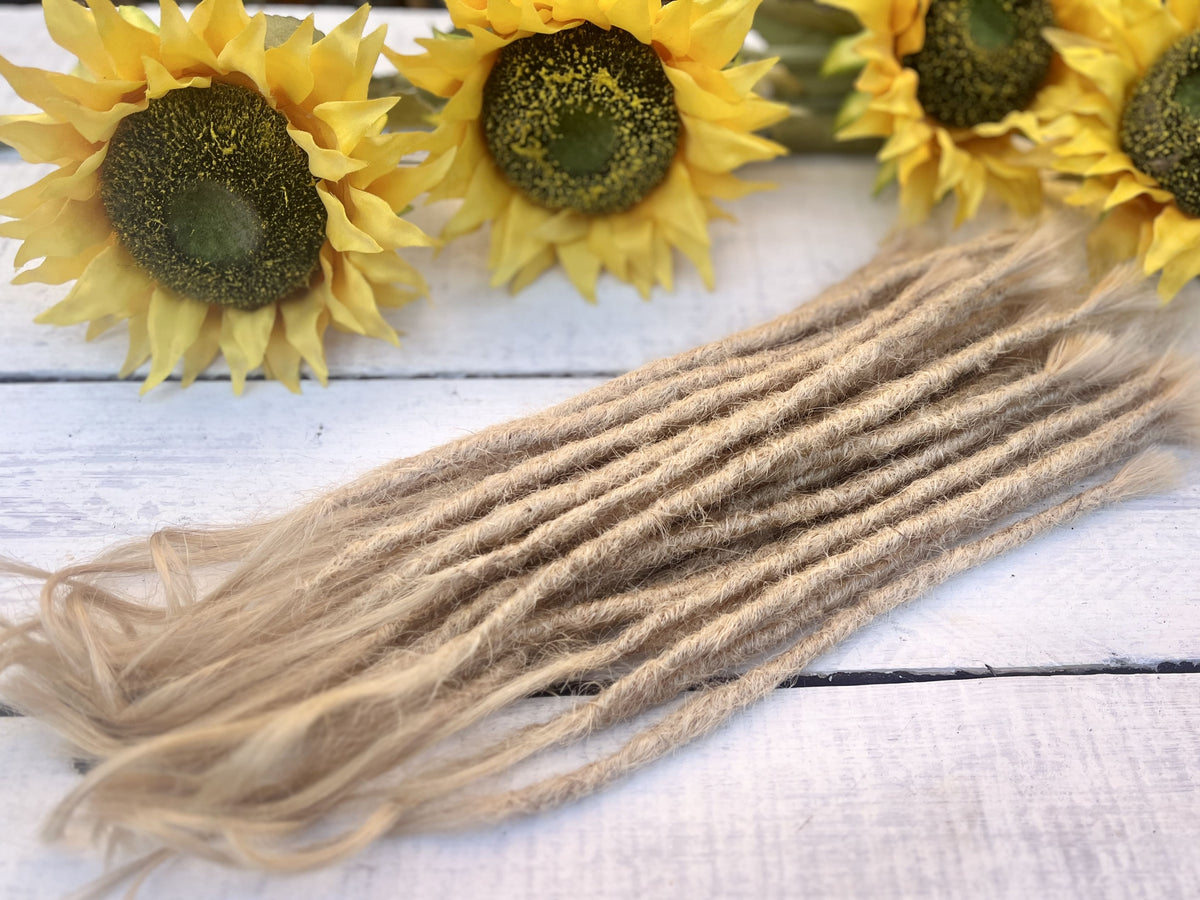 Light Golden/ Warm Blonde Human Hair Dreadlock Extensions - made to or ...