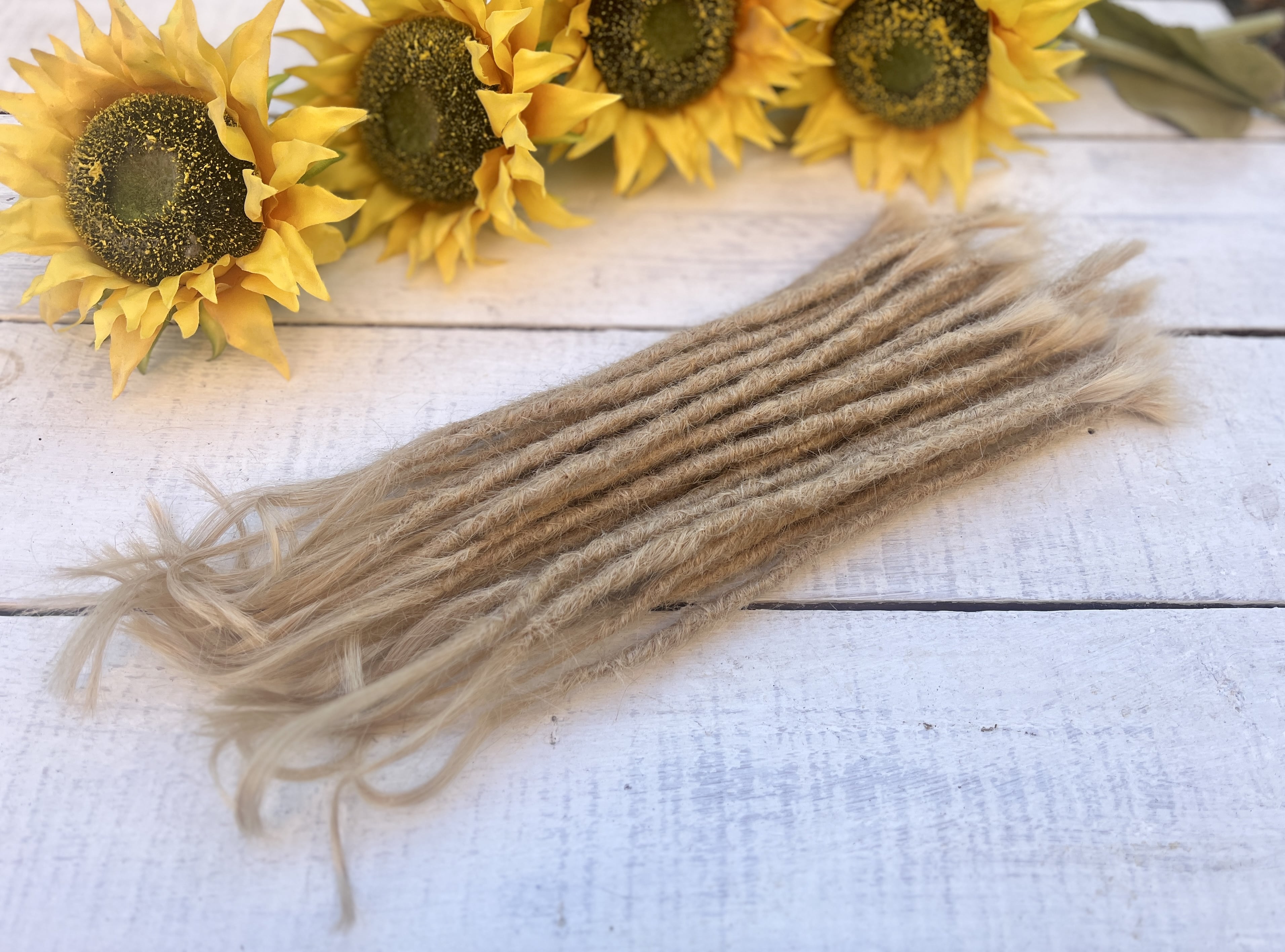 Light Golden/ Warm Blonde Human Hair Dreadlock Extensions - made to or ...