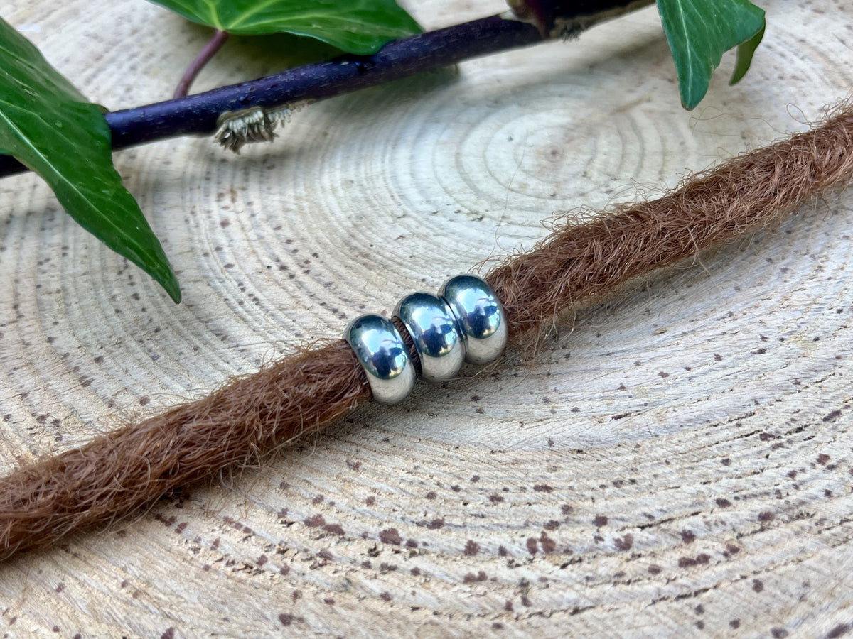 Stainless Steel Dreadlock Ring Bead Set with 8mm Hole Size. – Hippy ...