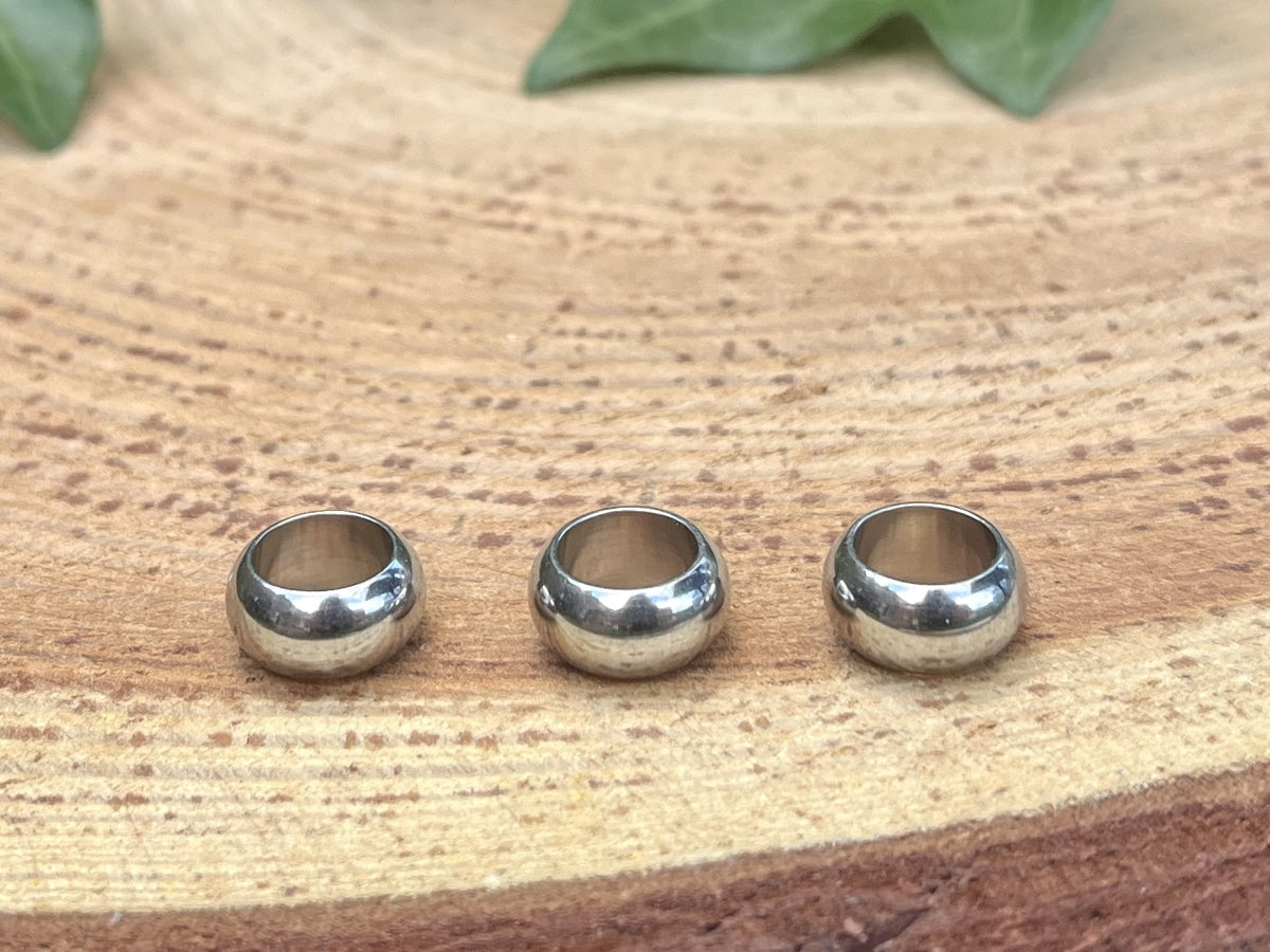Stainless Steel Dreadlock Ring Bead Set with 8mm Hole Size. – Hippy ...